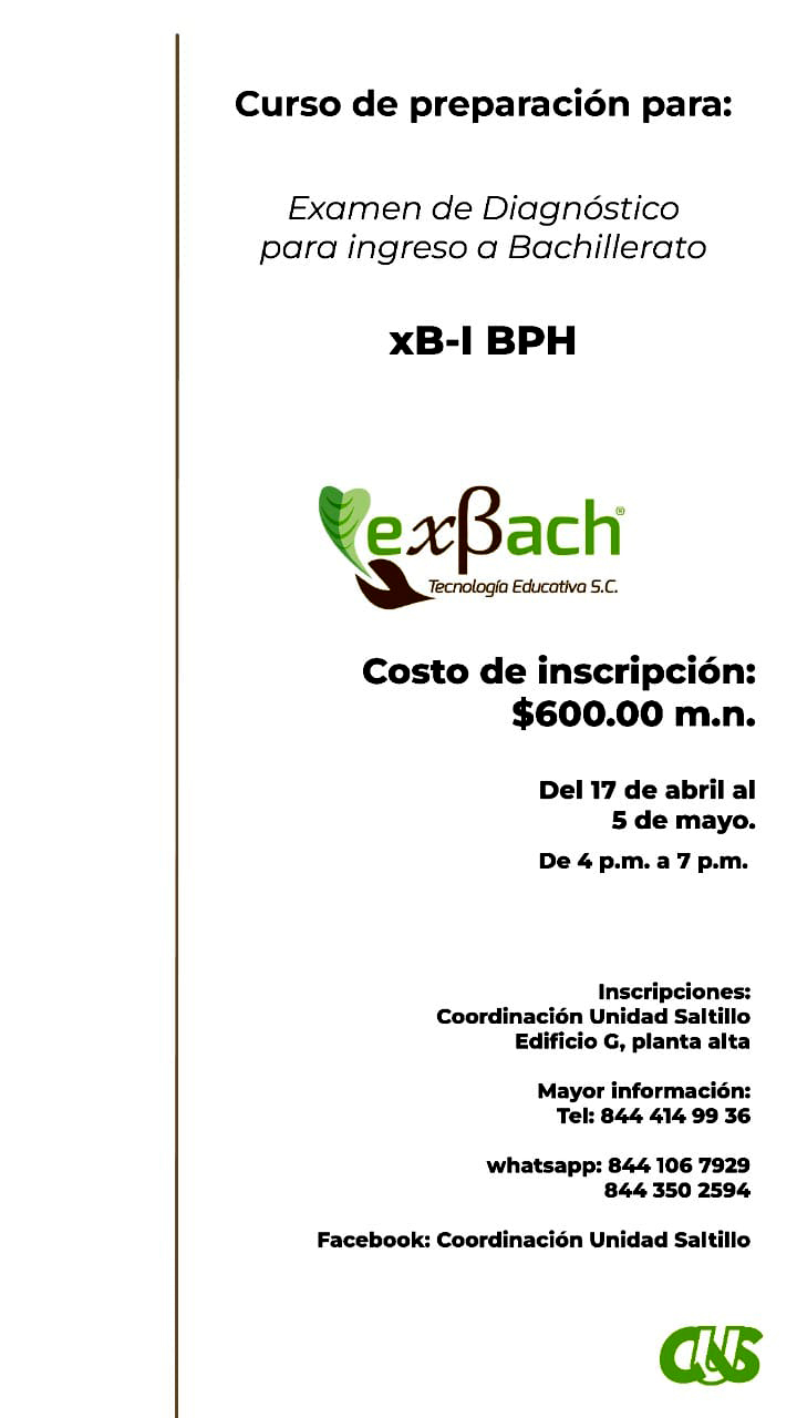 Curso de Preparación para el Examen de Admisión para Bachillerato y Licenciatura