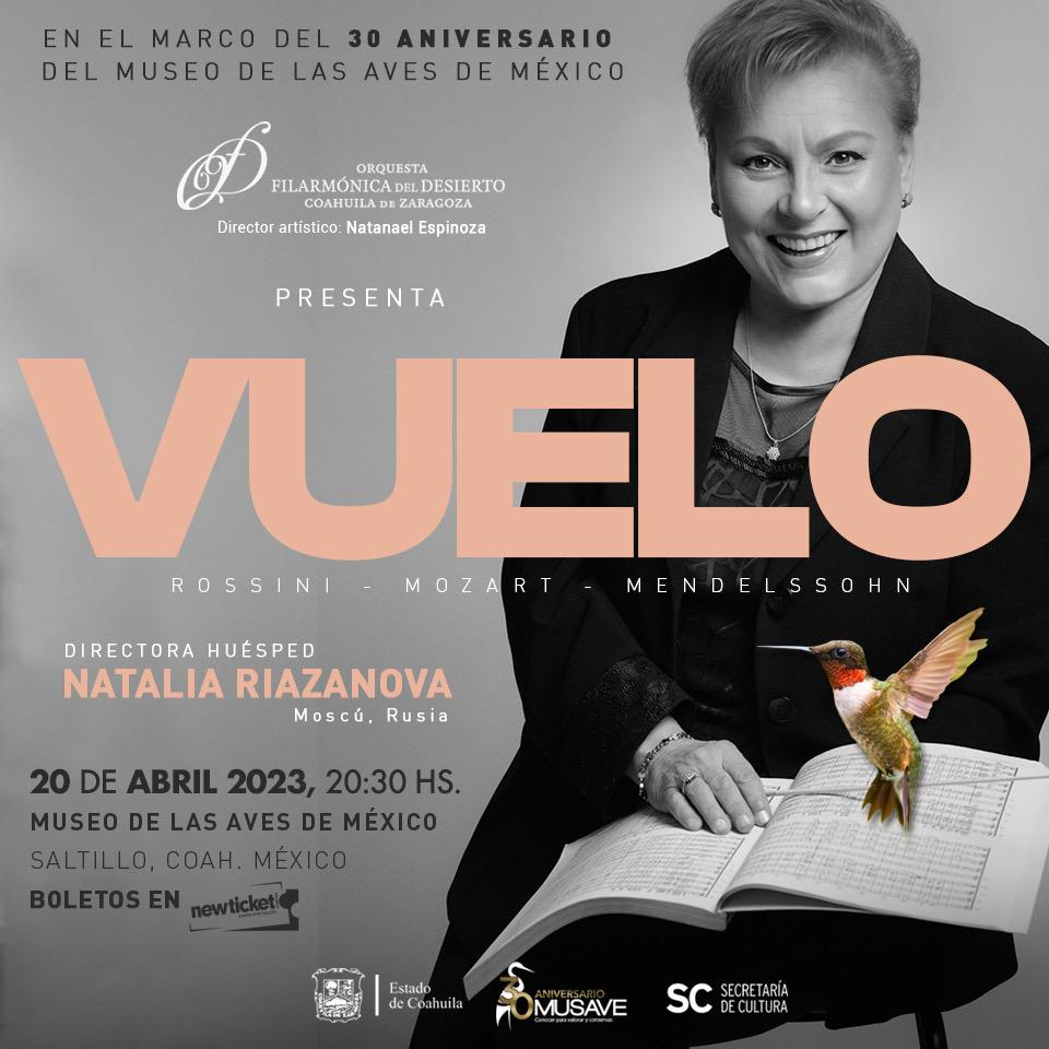 SE PRESENTA NATALIA RAZONOVA EN EL XXX ANIVERSARIO DEL MUSEO DE LAS AVES, EN SALTILLO