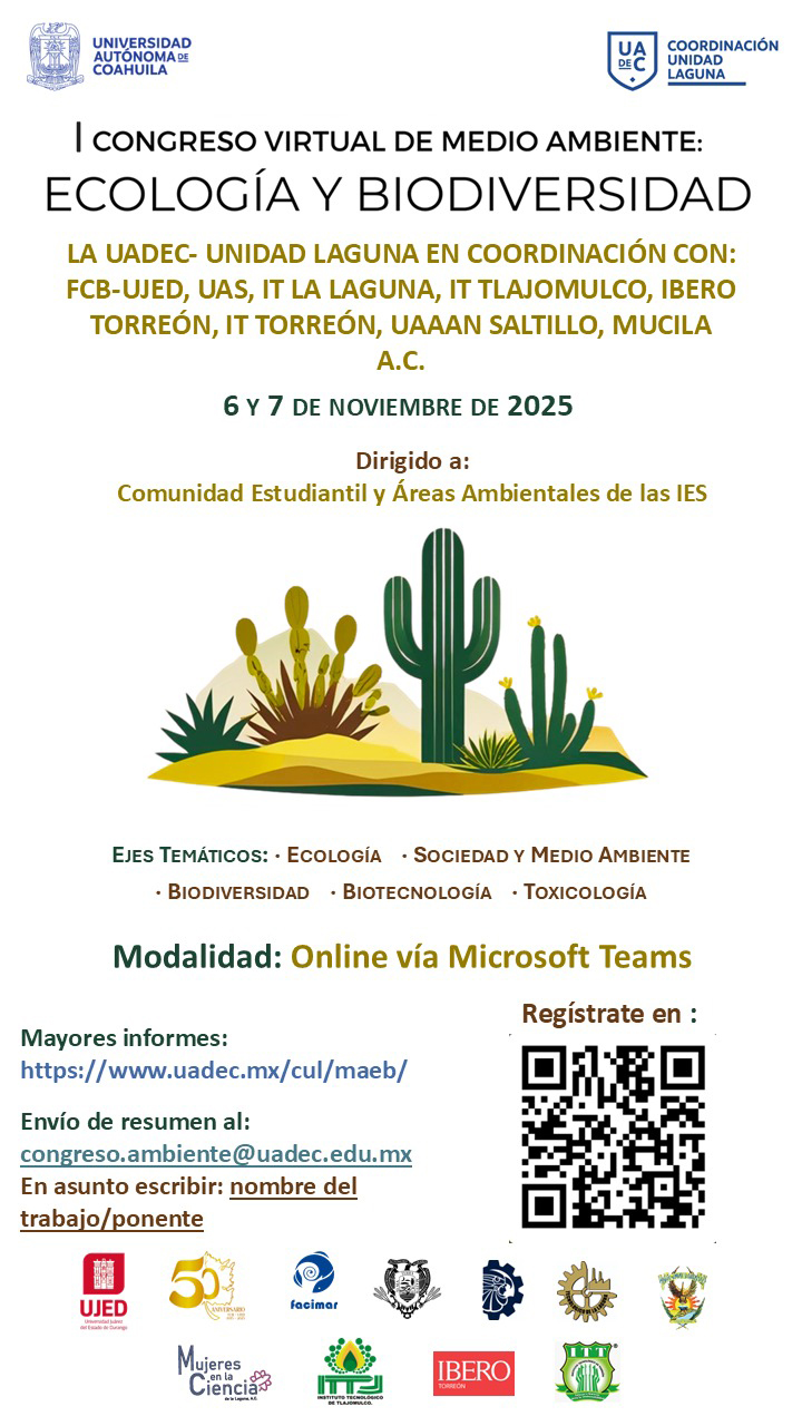 Convoca UAdeC Unidad Laguna a Participar en el Primer Congreso Virtual de Medio Ambiente ...