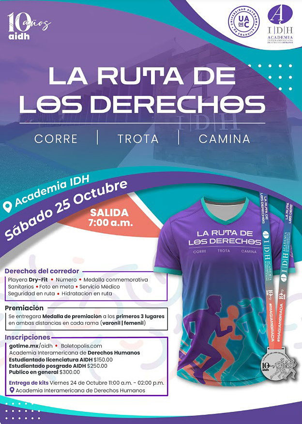Convoca la AIDH de la UAdeC a Participar en la Carrera “La Ruta de los ...